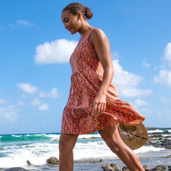 Toad&Co | Dresses | Nwt Toadco Crusher Tiered Tank Mini Dress Sea Blue ...